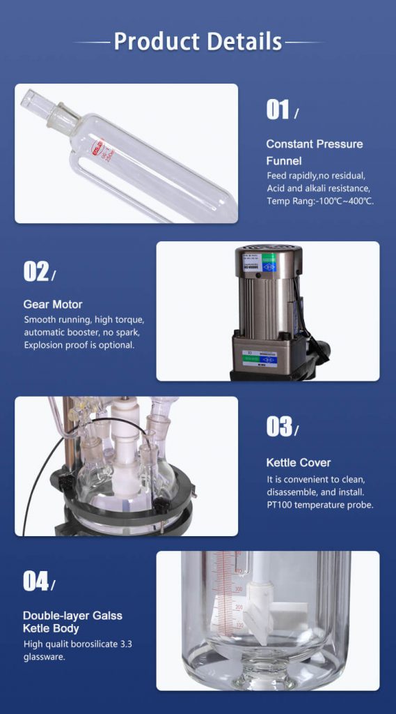 Double Jacketed Glass Reactor - ZZKD INSTRUMENTS